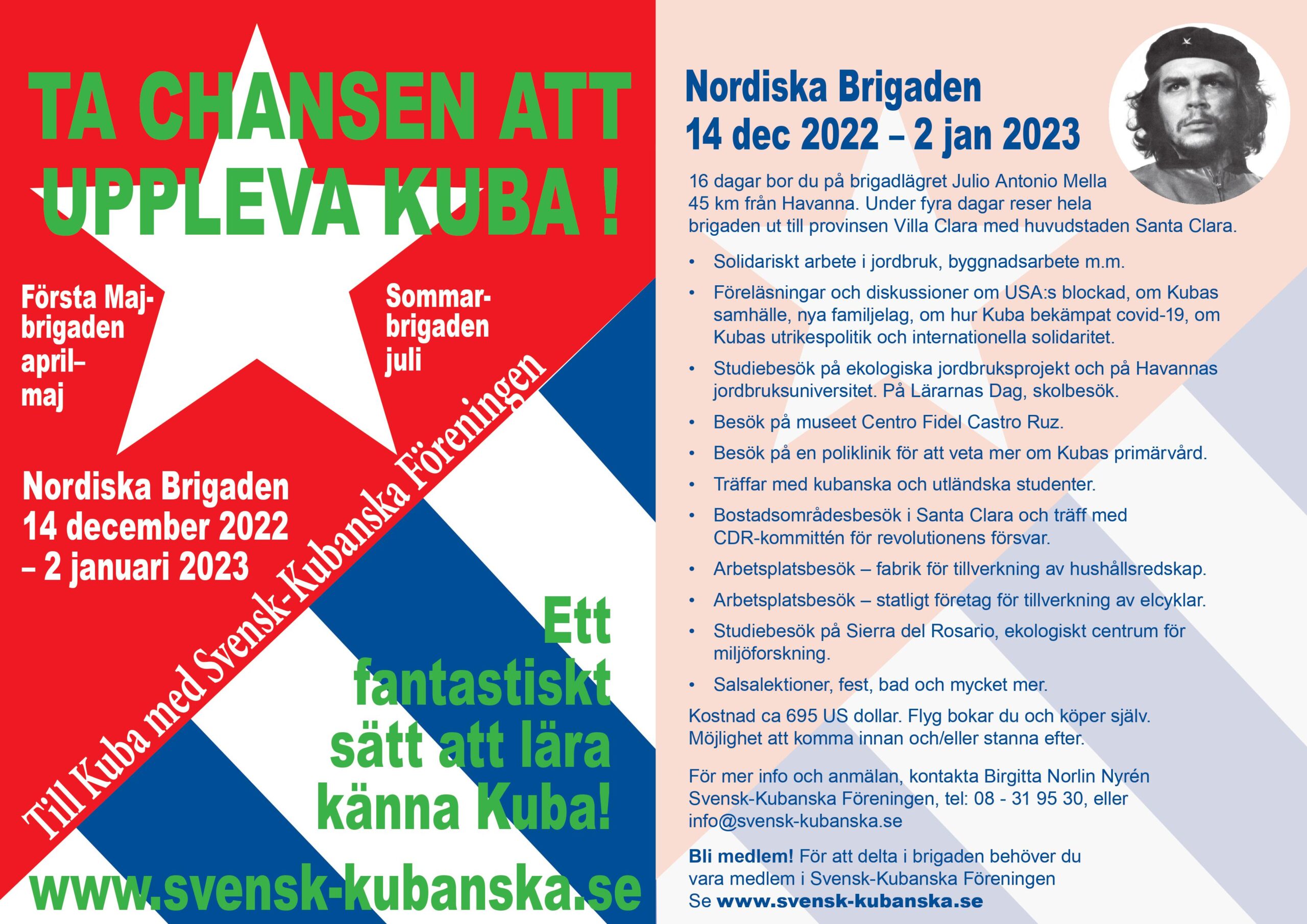 FLYGBLAD – Nordiska Brigaden | Svensk-Kubanska Föreningen
